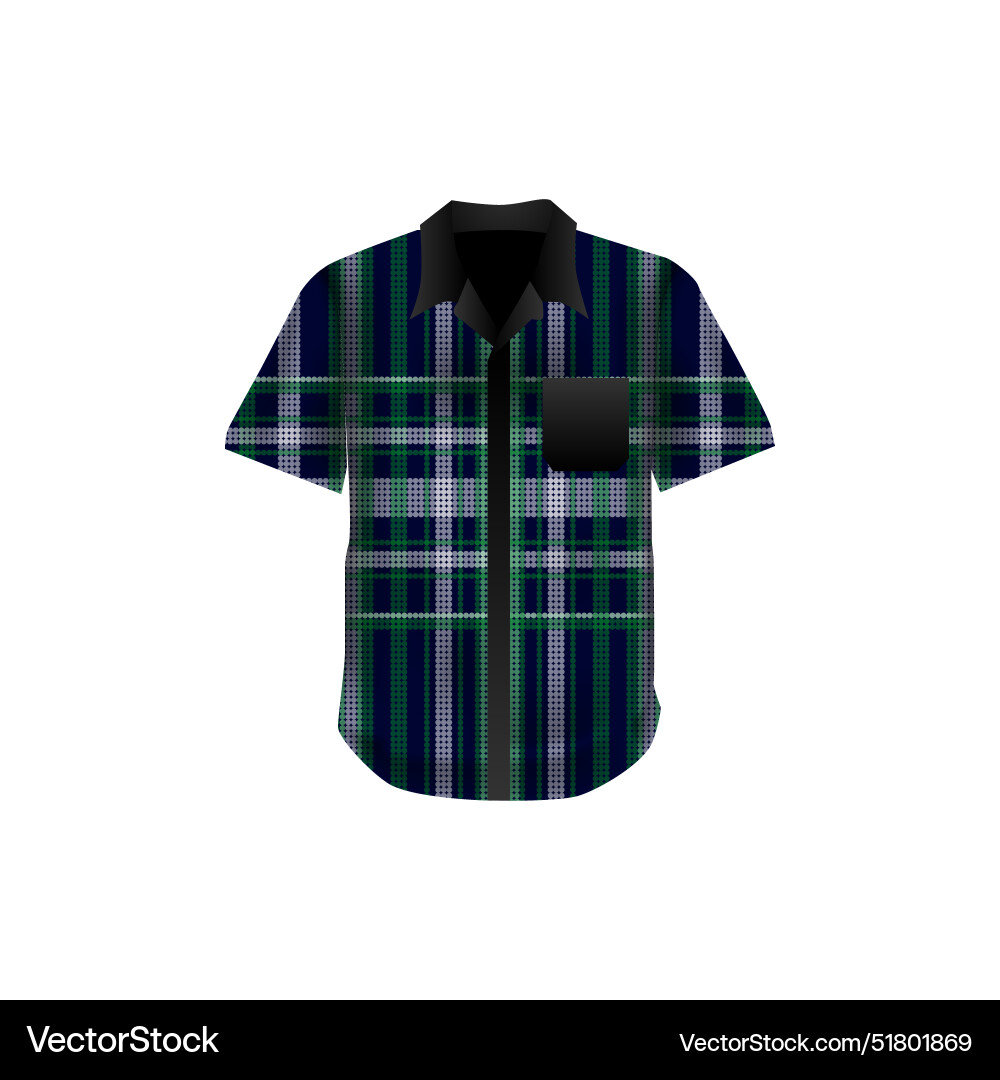 Design template short sleeve flannel shirt – Free Vector | VectorStock