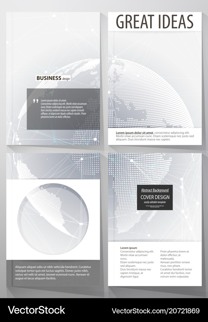 Editable layout of four Royalty Free Vector Image