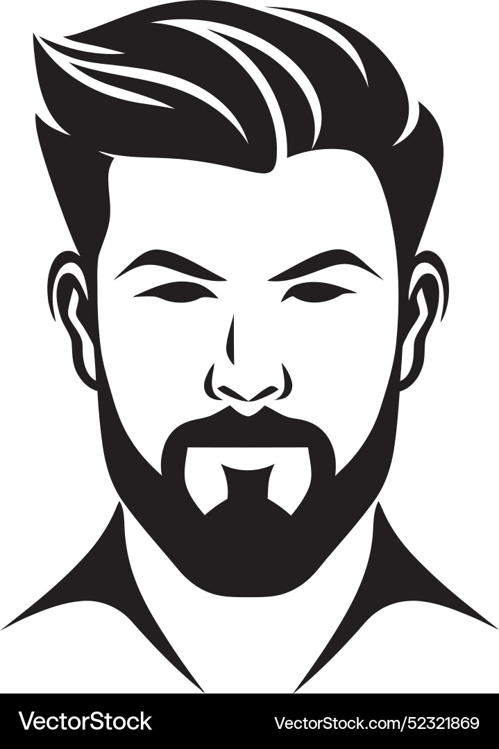 Elegance in monochrome black portrayalscontours Vector Image