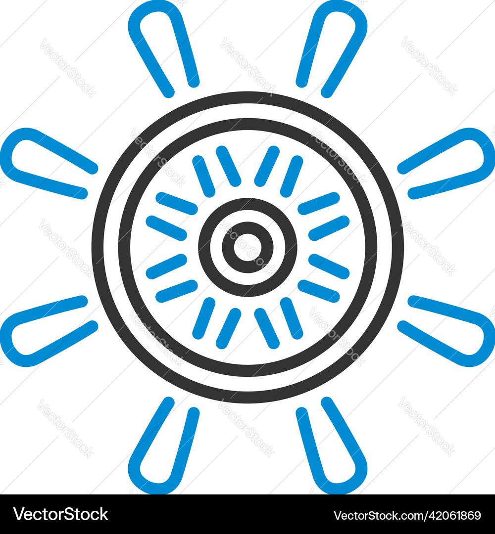 Icon of steering wheel Royalty Free Vector Image