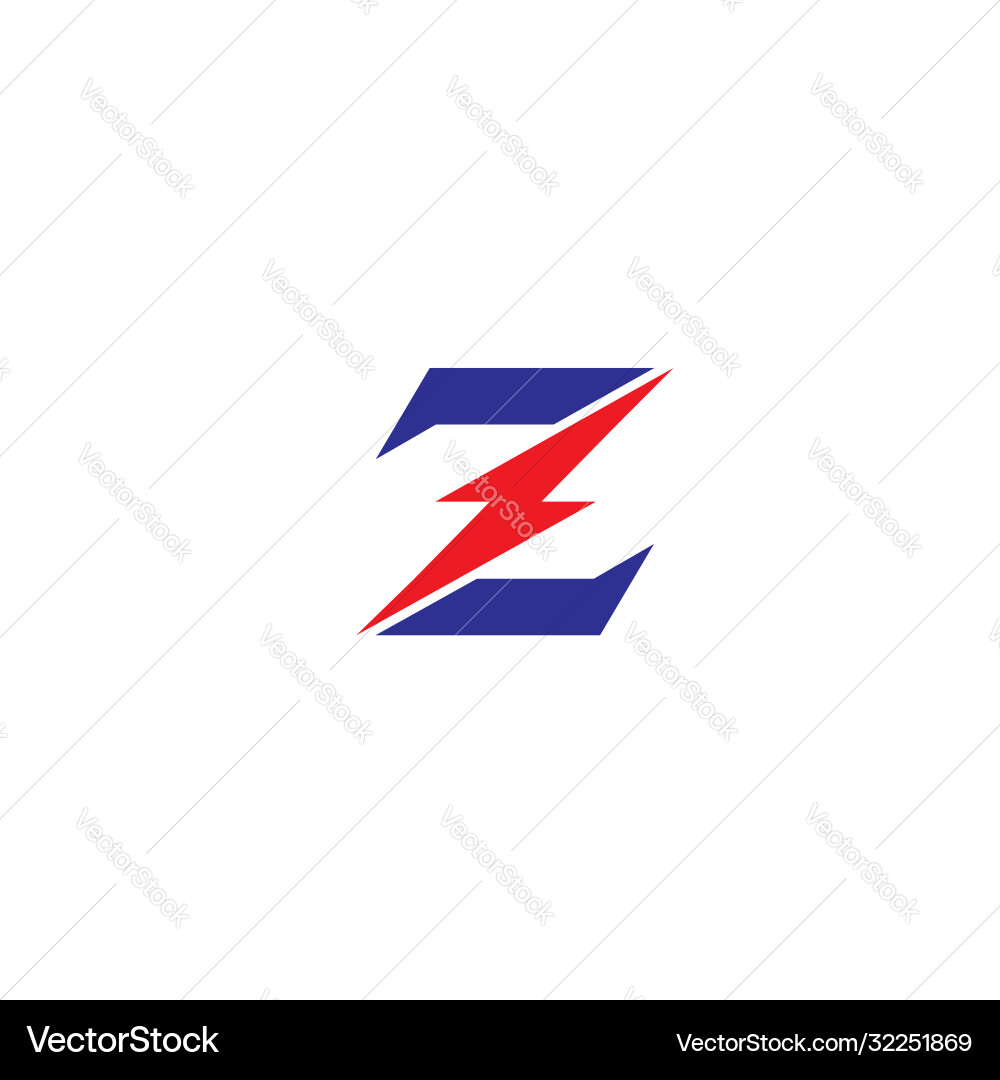 Letter z initial logo design template alphabet Vector Image