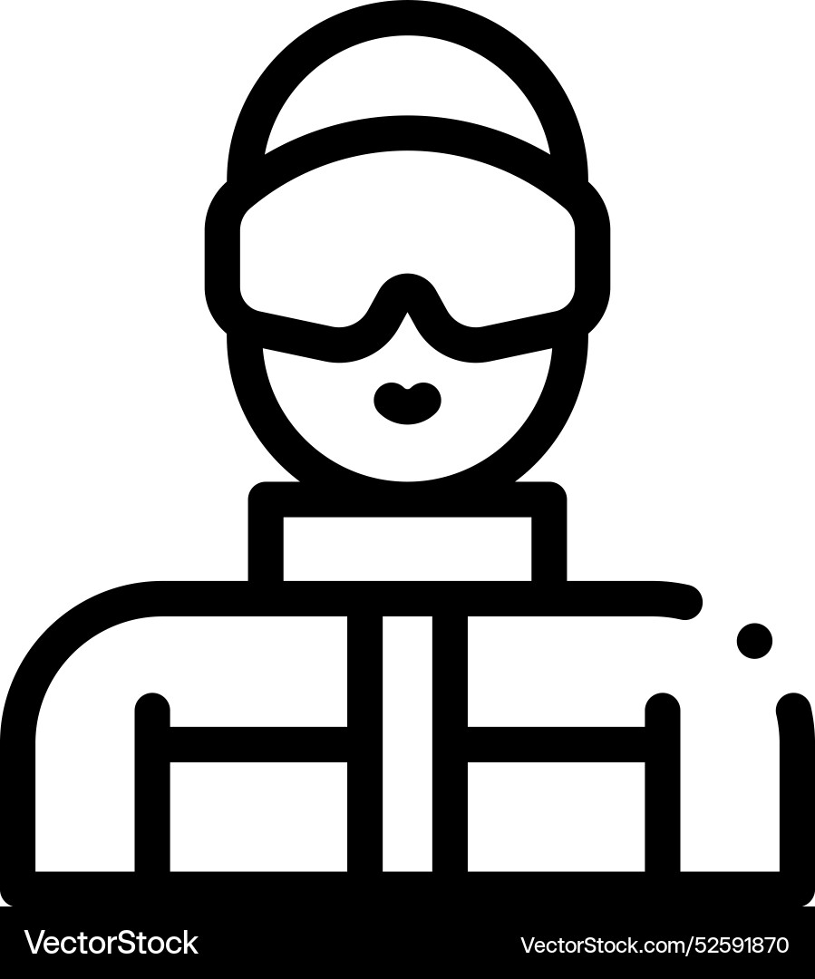 Climber icon thin linear style design isolated Vector Image