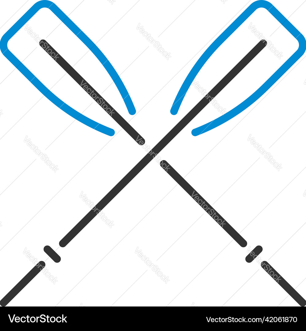 Icon of boat oars Royalty Free Vector Image - VectorStock