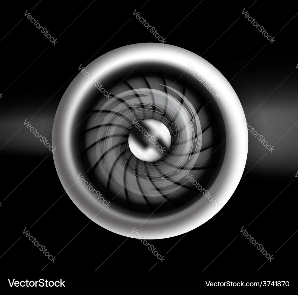 Jet engine front view Royalty Free Vector Image