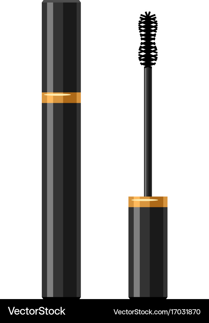 Mascara for make up of object Royalty Free Vector Image