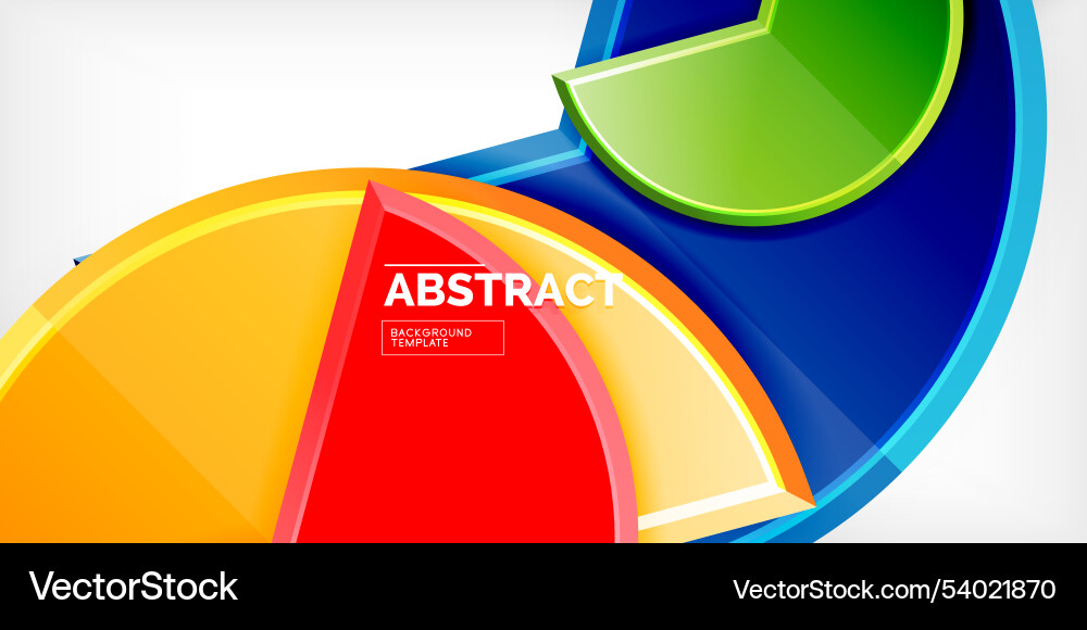 Trendy round shapes with triangular angle design Vector Image