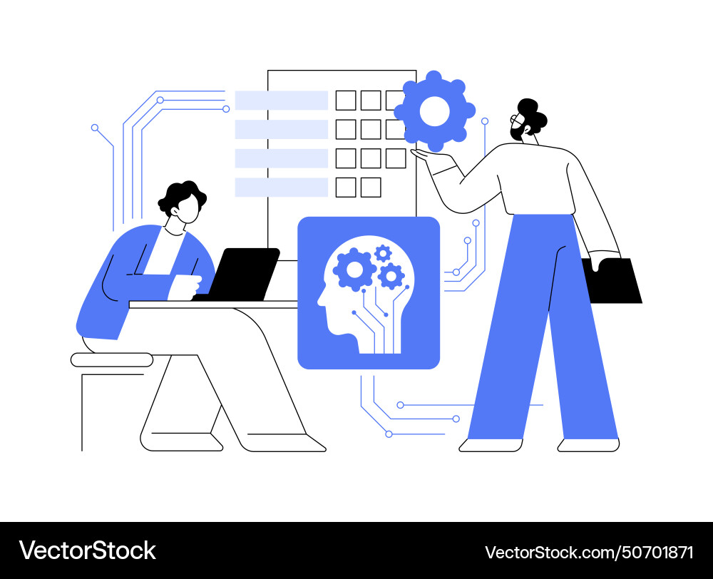 Ai-powered employee engagement analysis abstract Vector Image