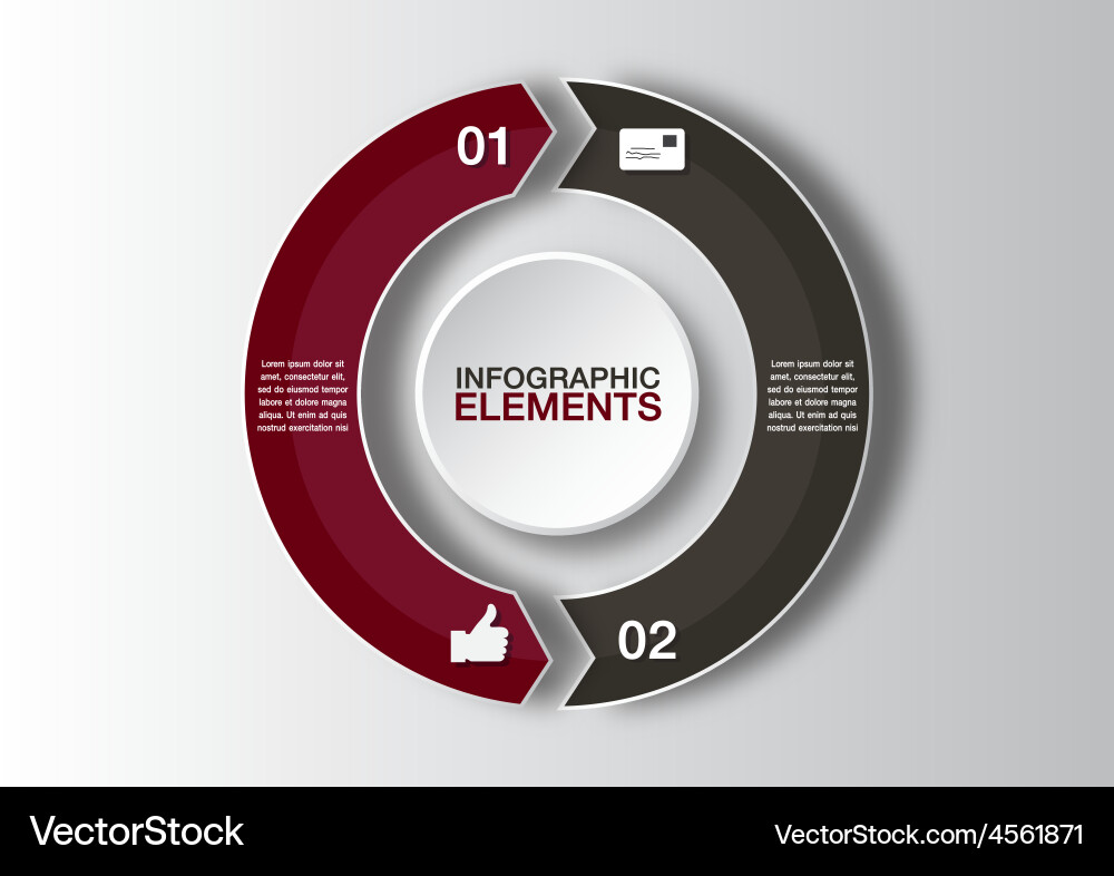 Circle arrows for infographic template diagram Vector Image