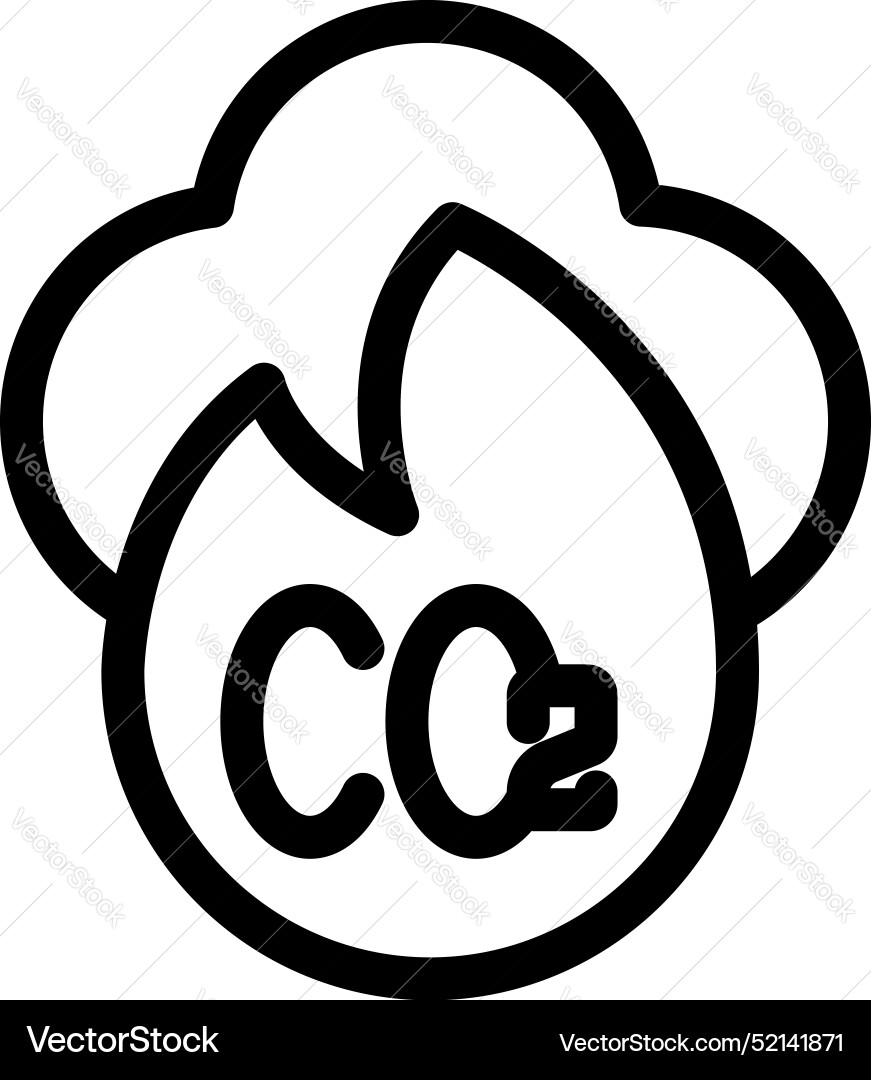 Co2 emission increasing pollution with fire Vector Image