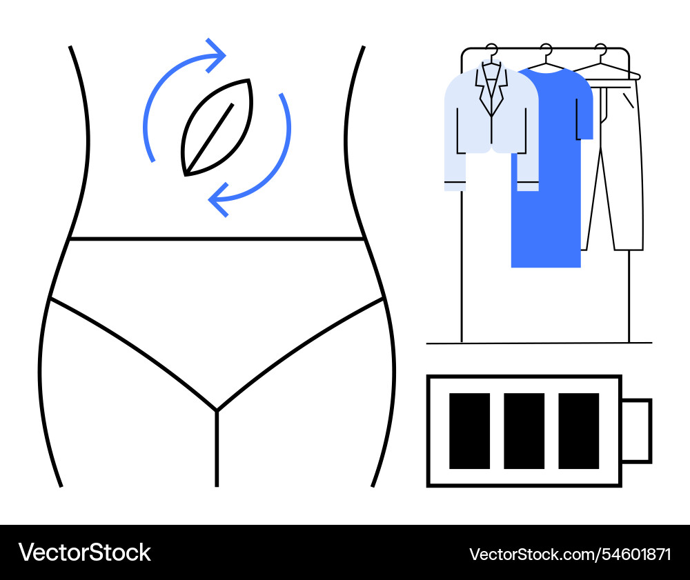 Conceptual design representing body wellness Vector Image