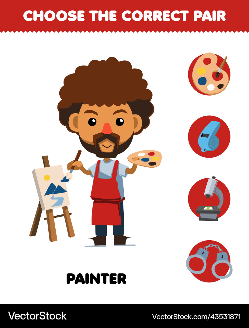 Education game for children choose the correct Vector Image