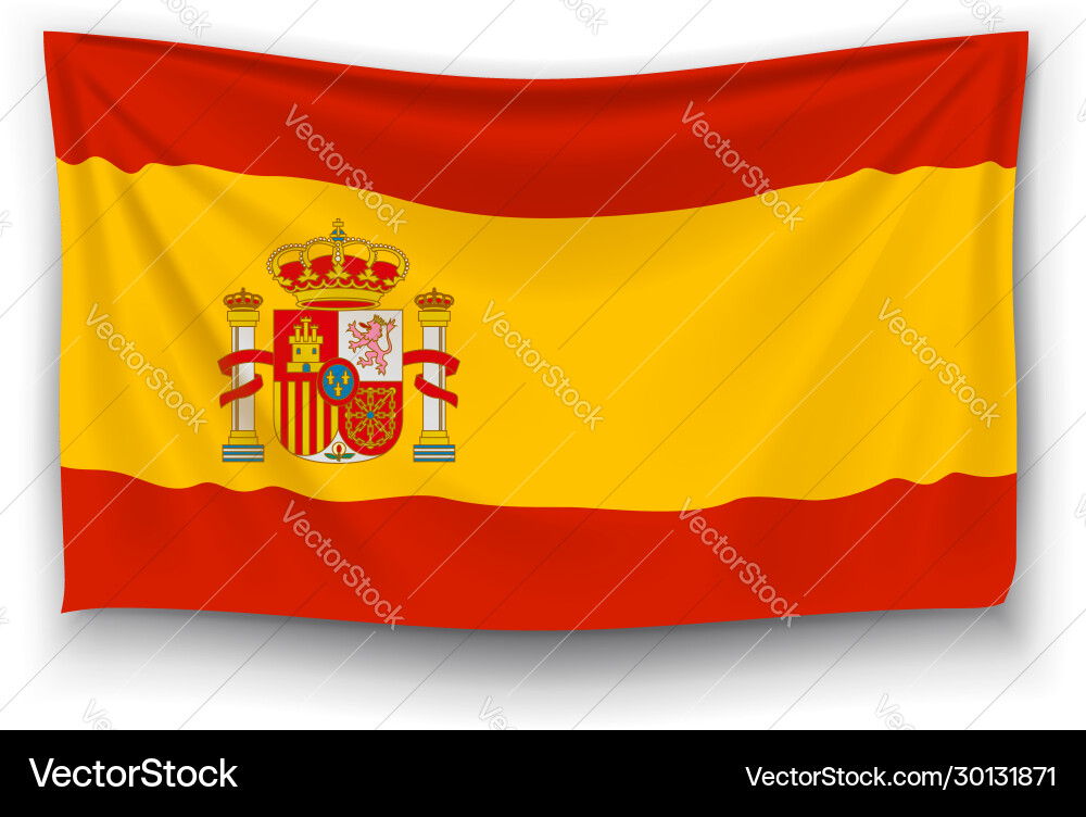 Flag spain Royalty Free Vector Image - VectorStock