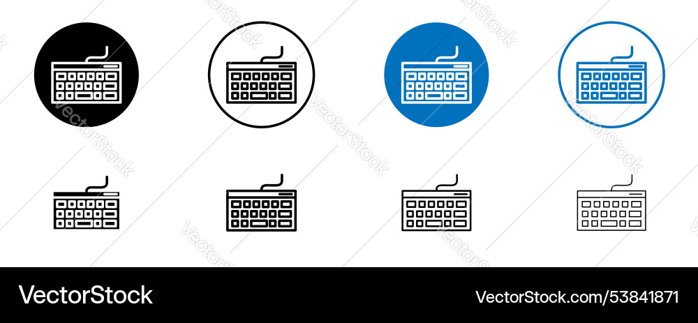 Keyboard icon set Royalty Free Vector Image - VectorStock