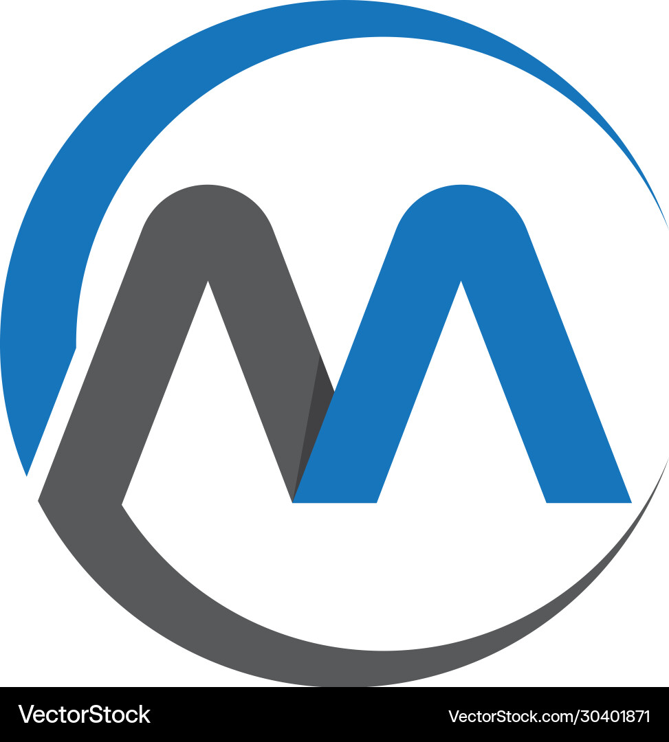 Letter m symbol design Royalty Free Vector Image