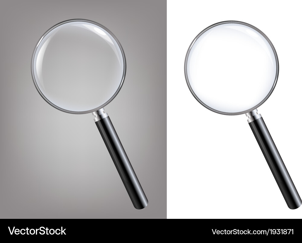 Magnifiers set Royalty Free Vector Image - VectorStock