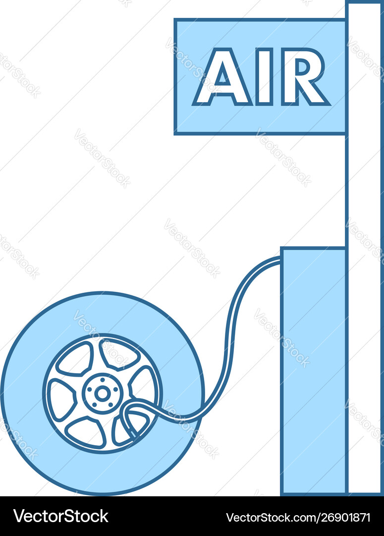 Wheels pump station icon Royalty Free Vector Image
