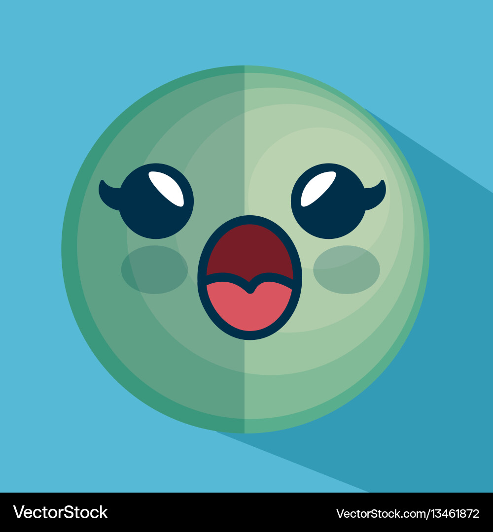 Face emoticon character icon Royalty Free Vector Image