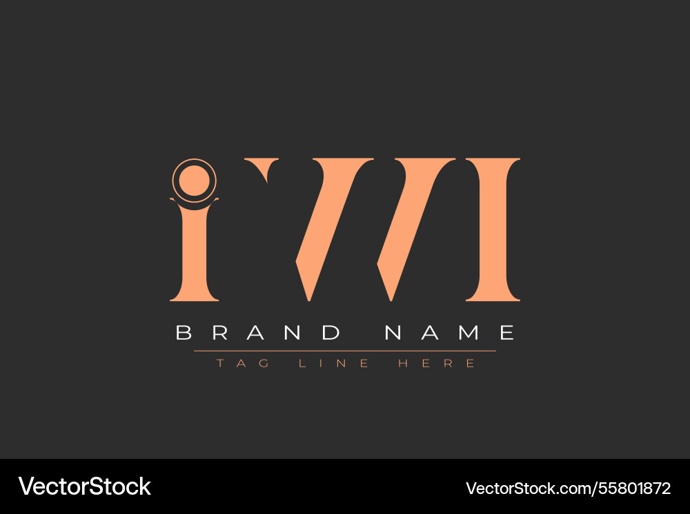 Iwi abstract letter logo design Royalty Free Vector Image