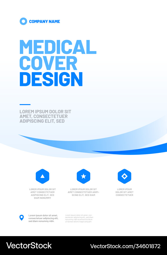 Layout design template for medicine a4 Royalty Free Vector