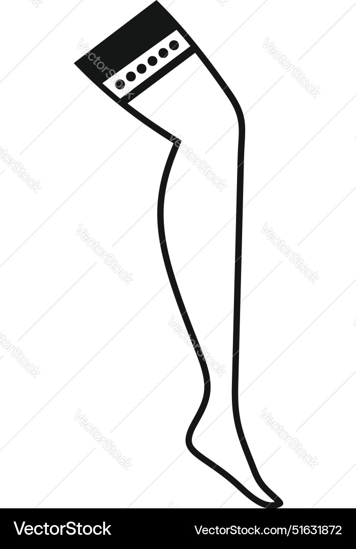 Long stocking with lace top representing lingerie Vector Image