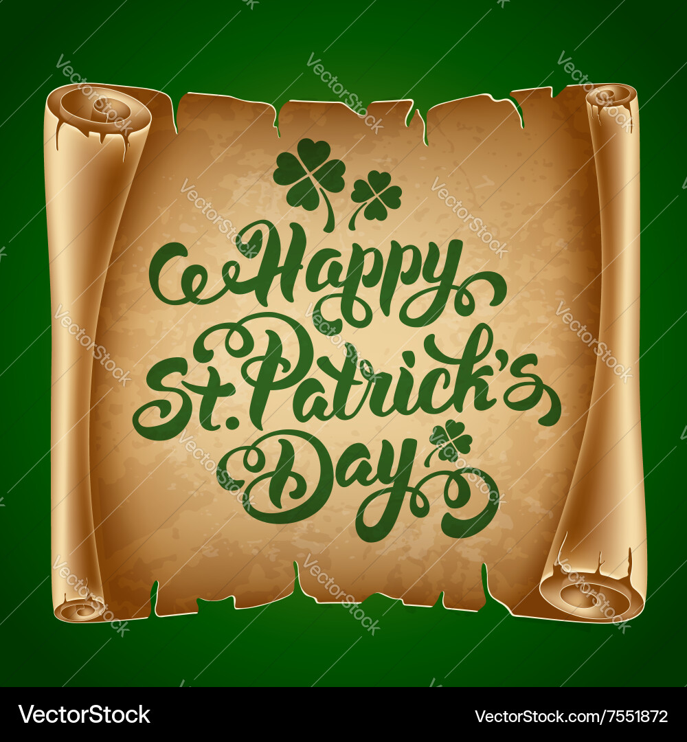 Patrick lettering Royalty Free Vector Image - VectorStock