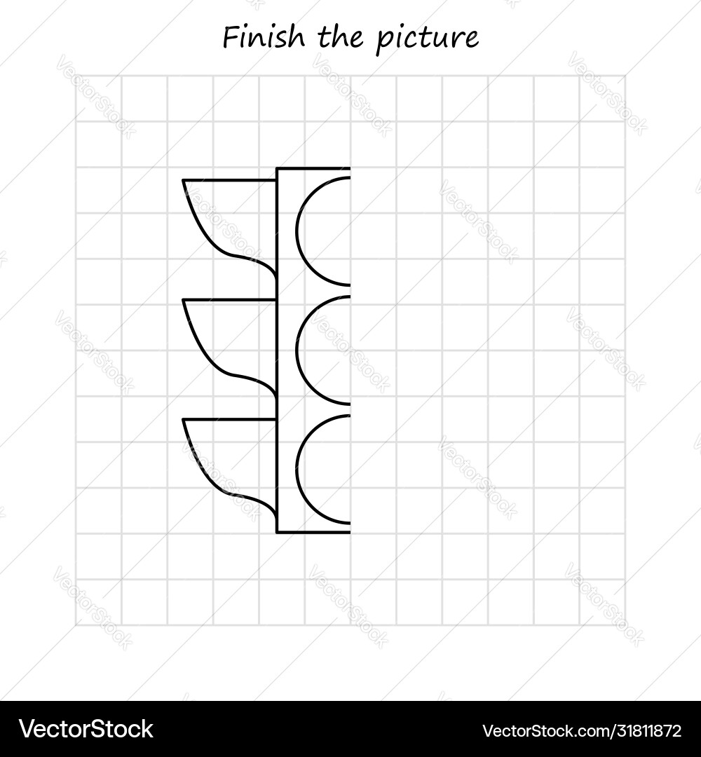 Turtle copy and coloring picture educational Vector Image