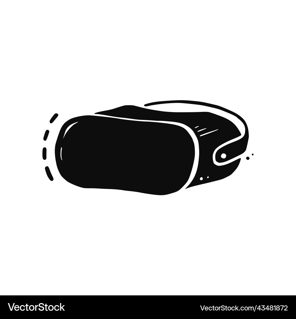 Vr glasses hand drawn doodle element sketch line Vector Image