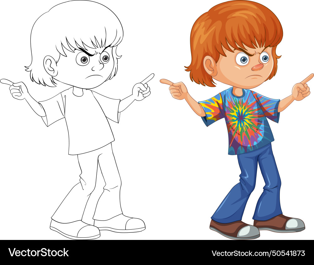 Animated child with arms outstretched Royalty Free Vector