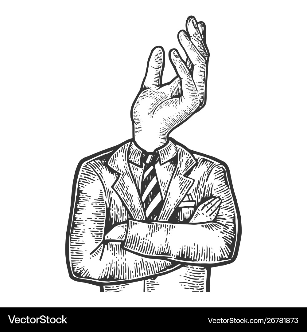 Beggars hand head sketch engraving Royalty Free Vector Image