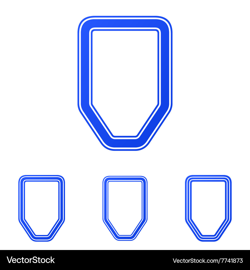 Blue line defense logo design set Royalty Free Vector Image