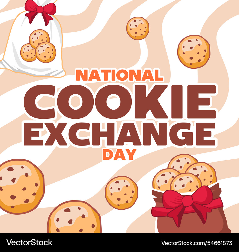 National cookie exchange day with delicious Vector Image