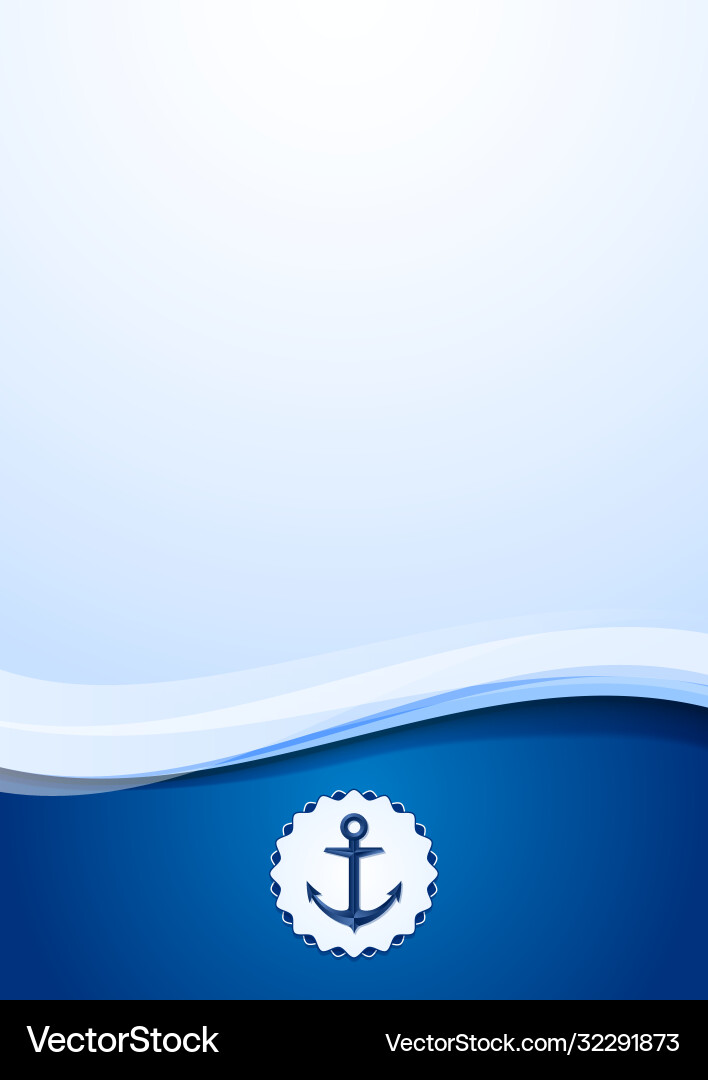 Nautical document template Royalty Free Vector Image