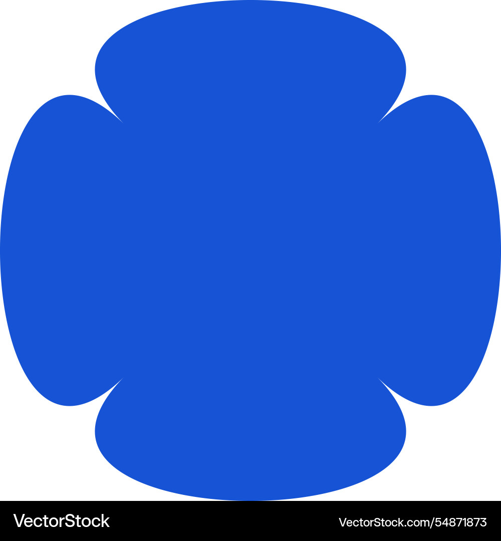 Simple flower brutalism shape Royalty Free Vector Image