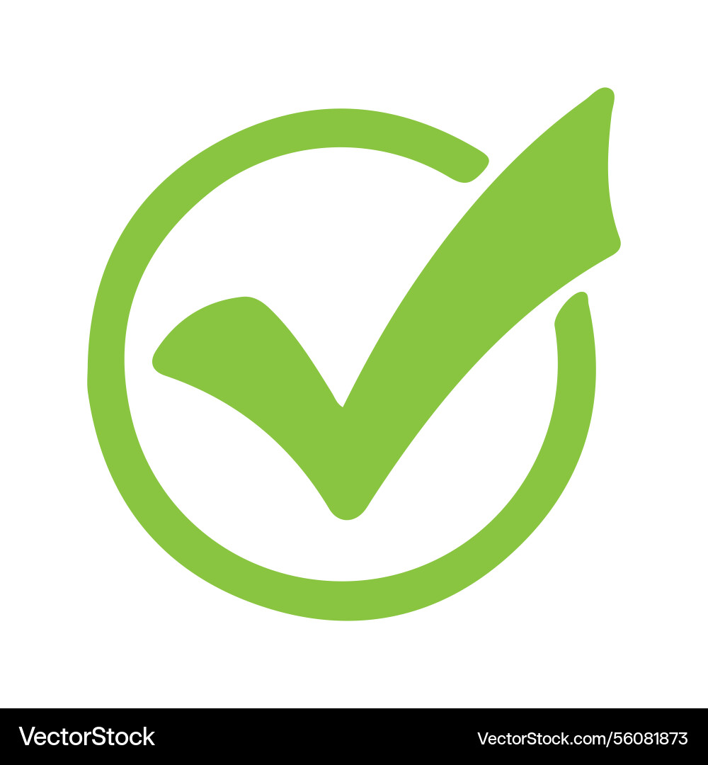 Tick mark icon Royalty Free Vector Image - VectorStock