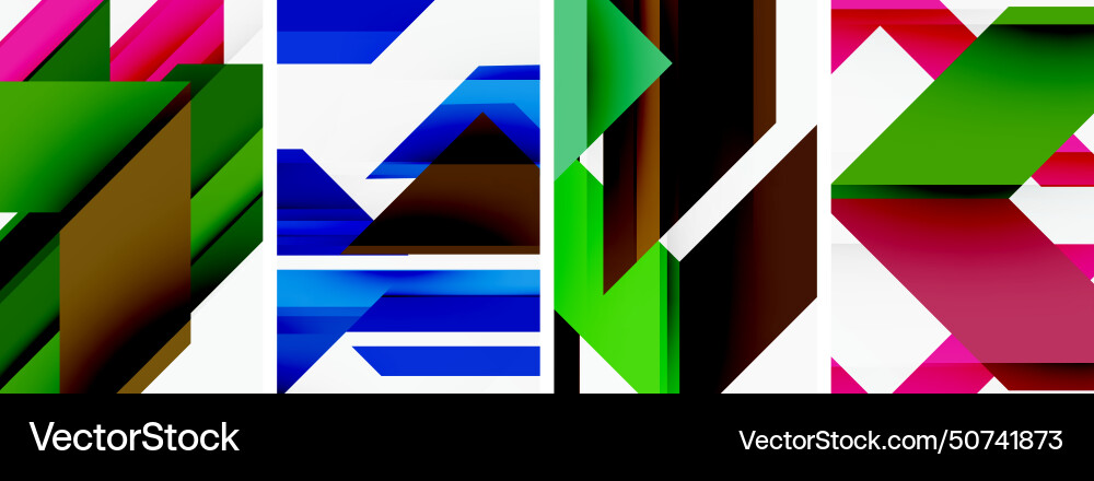 Triangle wallpaper or poster background design Vector Image