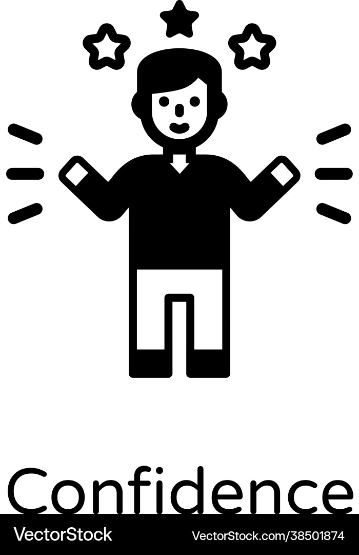 Confidence Royalty Free Vector Image - VectorStock