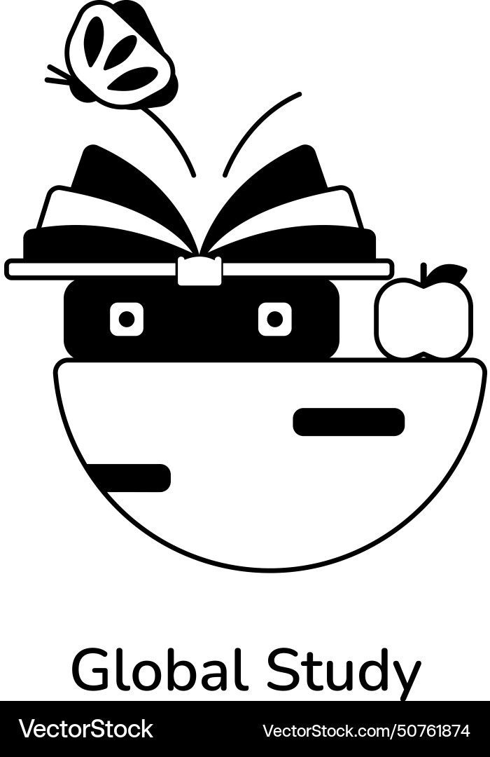 Global study Royalty Free Vector Image - VectorStock