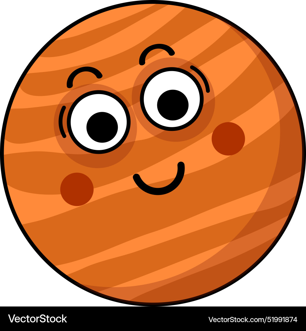 Jupiter outline isolated on white background Vector Image