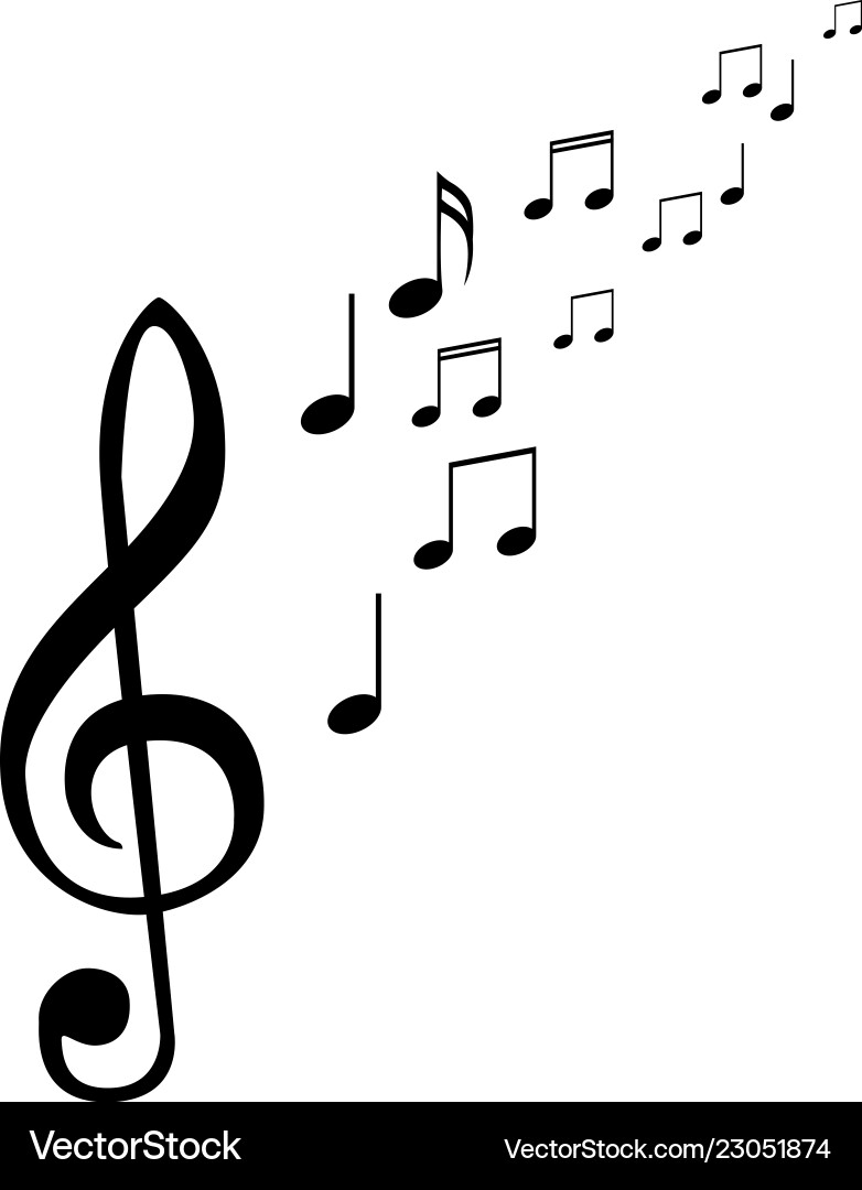 Music notes musical design element isolated Vector Image