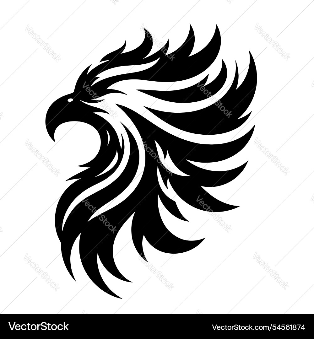 Stylized eagle head design Royalty Free Vector Image