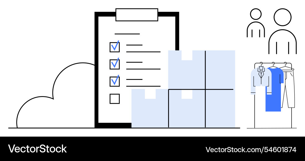 Warehouse management checklist with inventory Vector Image