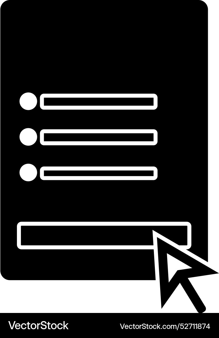 Web Menu Click Nav Bar Scrolling Icon Royalty Free Vector