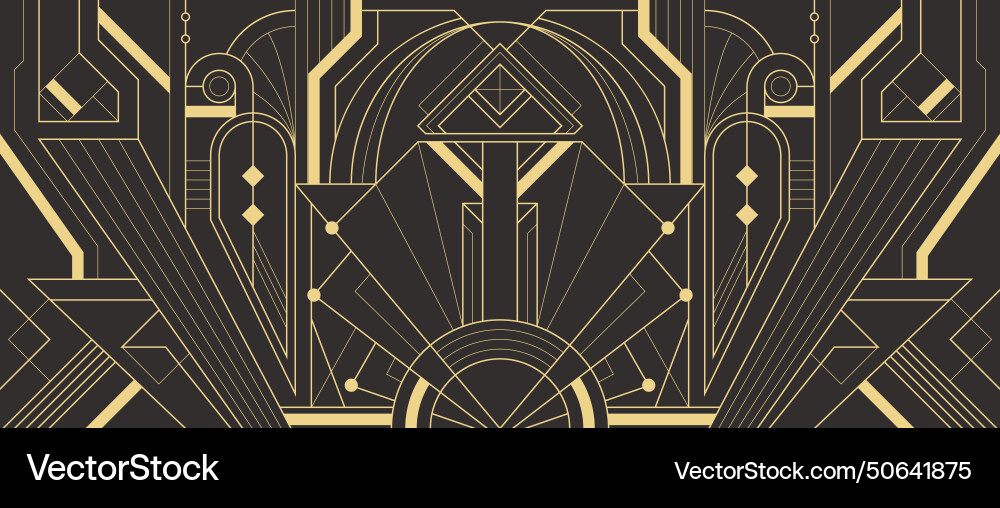 Abstract geometric art deco background Royalty Free Vector