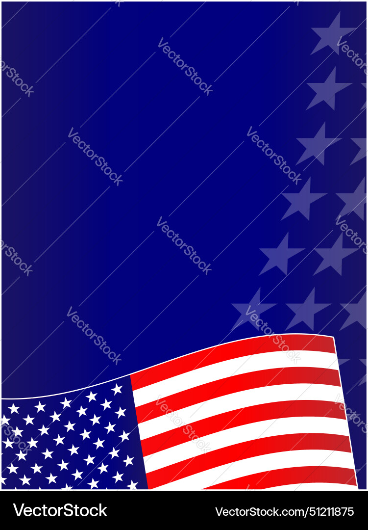 American flag patriotic background design template