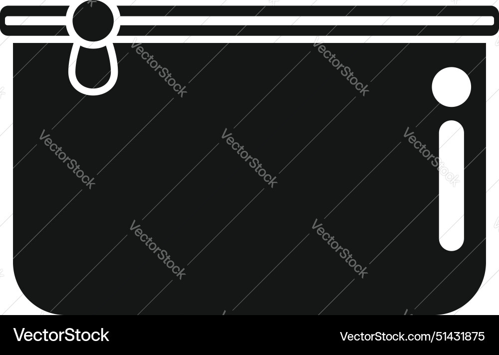 Black and white cosmetic pouch icon Royalty Free Vector