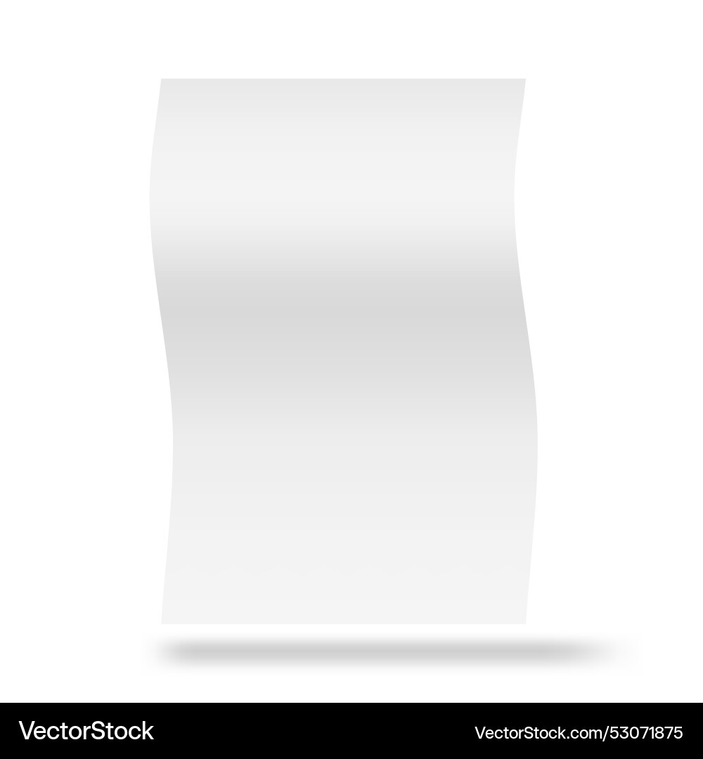 Clear white paper sheet flying isolated Royalty Free Vector
