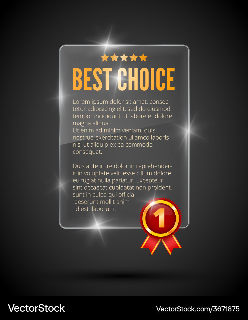 Glass panel Royalty Free Vector Image - VectorStock