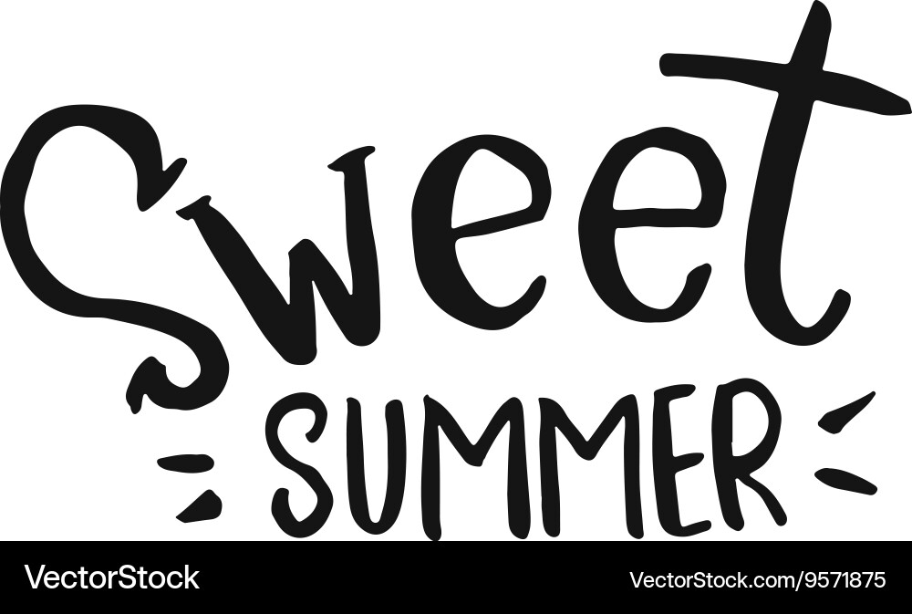 Hand drawn lettering Royalty Free Vector Image