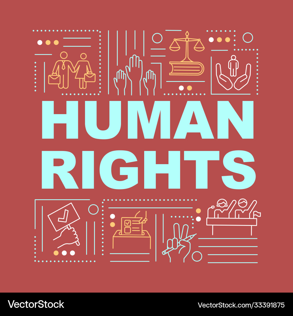 Human Rights Concepts Banner Royalty Free Vector Image