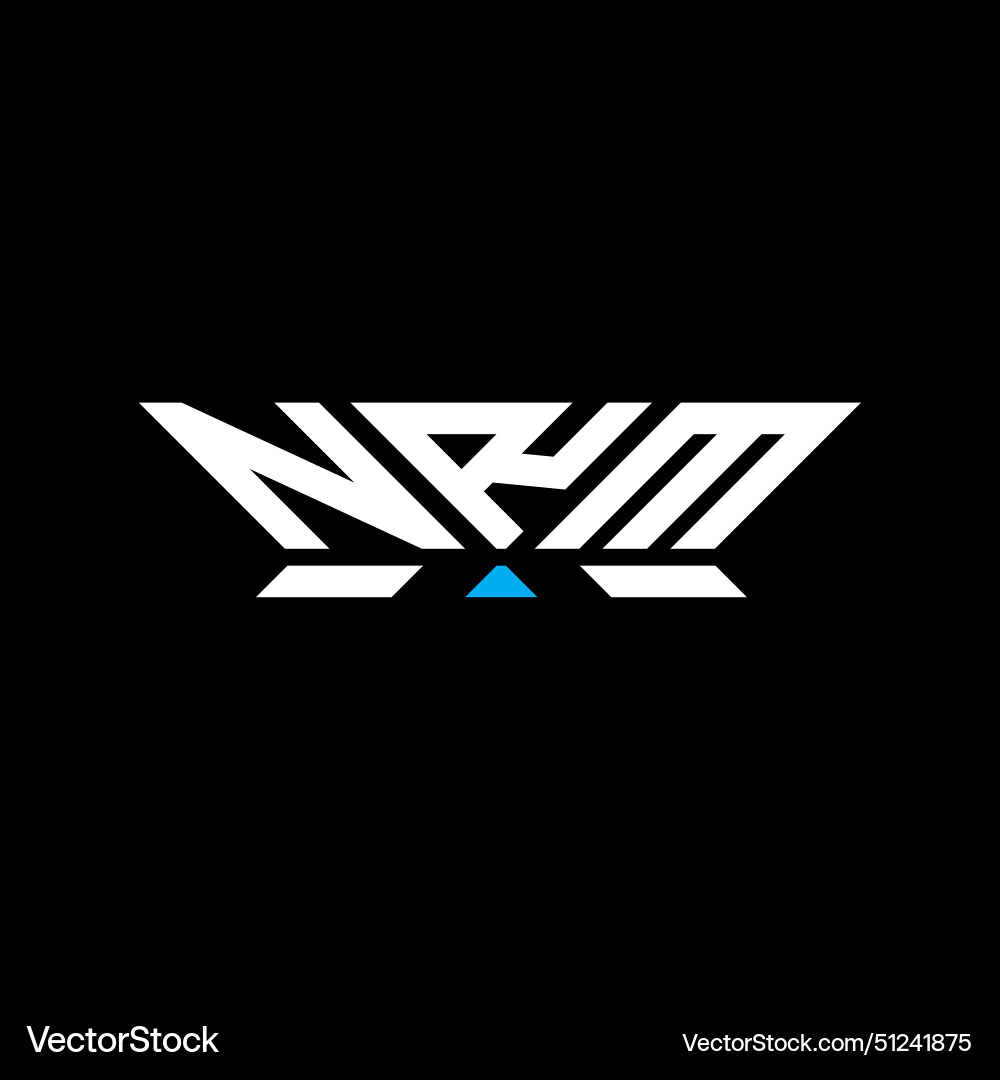 Nrm letter logo design simple and modern Vector Image